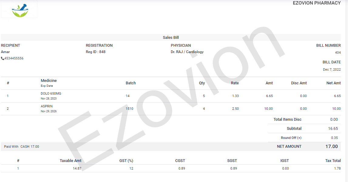 Pharmacy management software | Pharmacy Management System