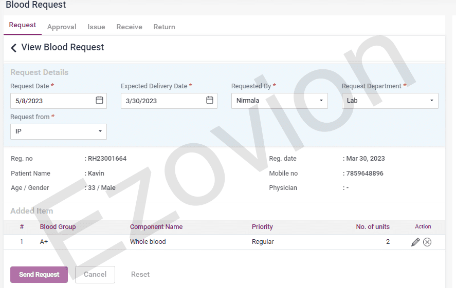 Blood Bank Management System | Ezovion Healthcare