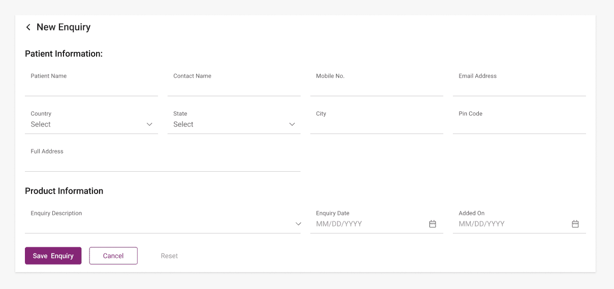 Patient Relation Management System - Ezovion