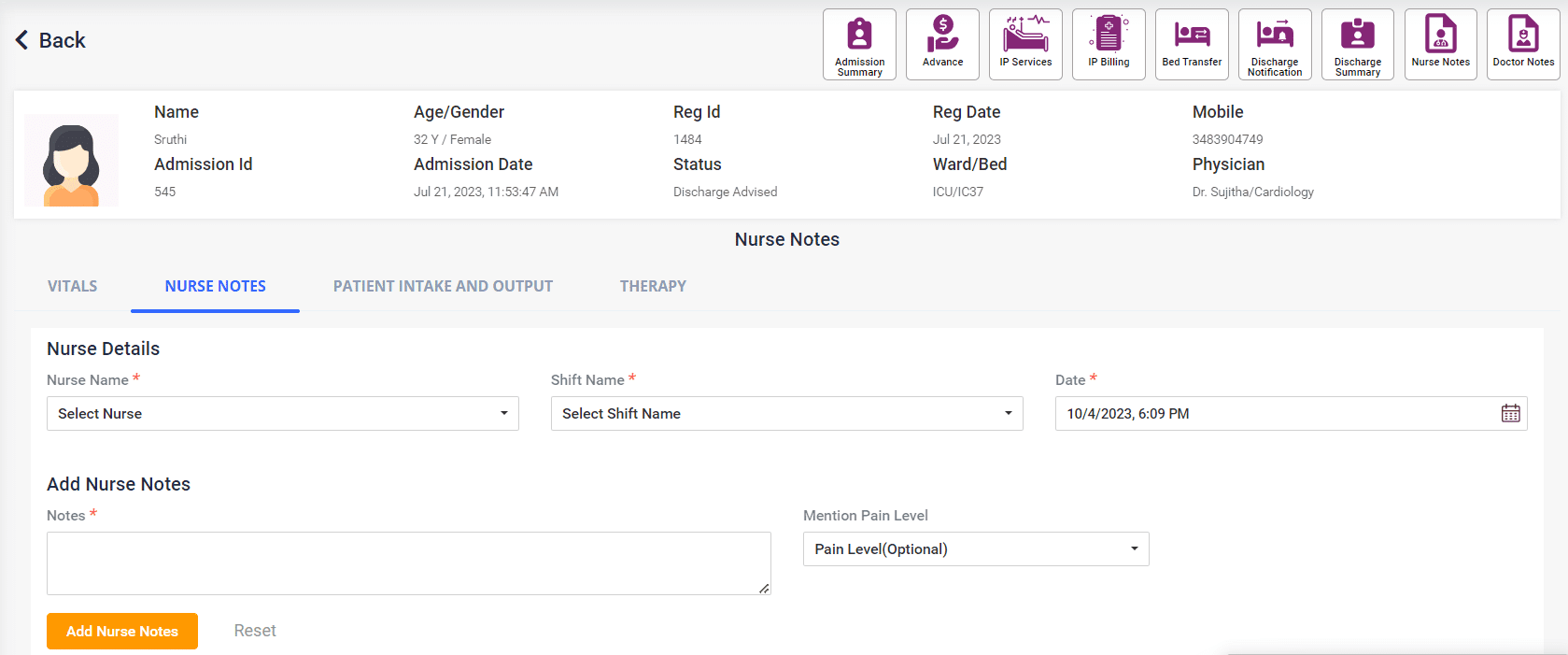 Nursing Management System - Ezovion