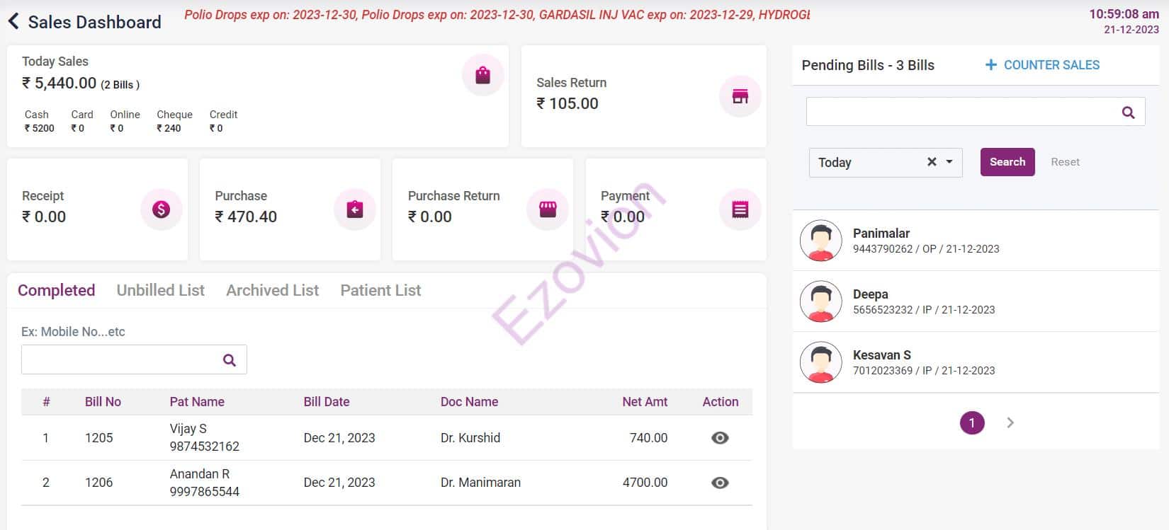 Best Inpatient Management Software | Ezovion Healthcare